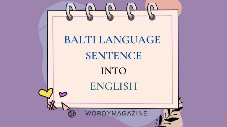 Balti Language Sentences [For New Learners]